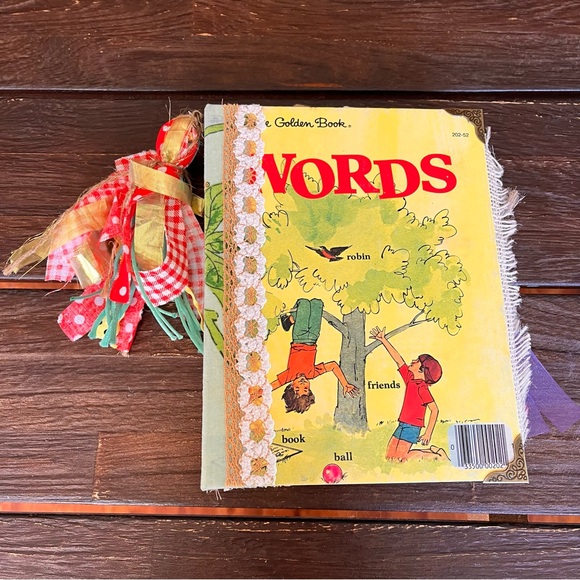Handmade | Office | Words Little Golden Book Handmade Decorated Junk ...